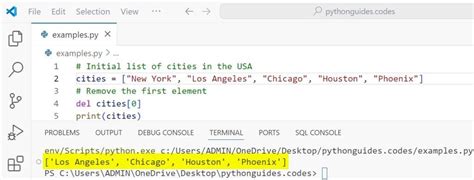 How To Remove The First Element From An Array In Python