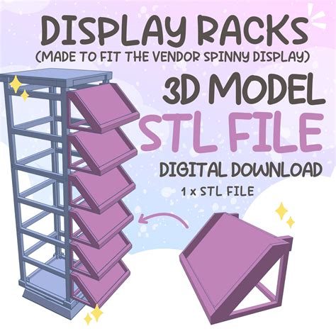 Stl File For 3d Model Versatile Display Racks For Vendor Spinny Display Pop Up Market Displays