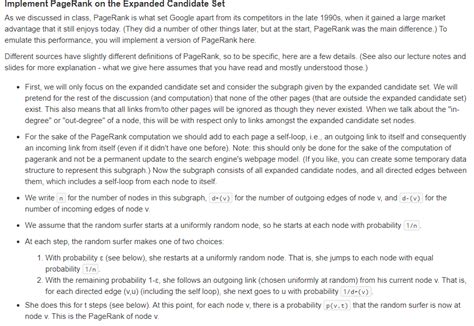 performs the pagerank algorithm on the webpages in