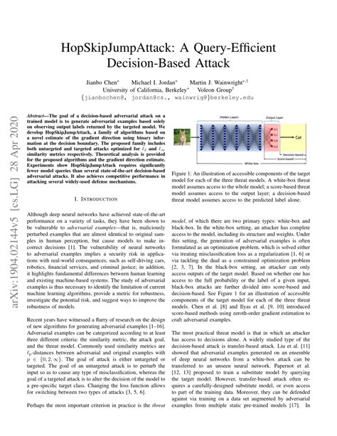 Pdf Hopskipjumpattack A Query Efficient Decision Based Attack