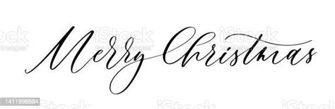 메리 크리스마스 벡터 브러쉬 레터링 손으로 그린 현대 브러시 서예는 흰색 배경에 고립되어 있습니다 휴일 인사말 카드 배너에 대한 창조적 인 타이포그래피 크리스마스에 대한