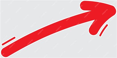 Premium Vector Symbol Red Arrow And White Border On White Background