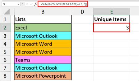 How To Count Unique And Distinct Values In Excel