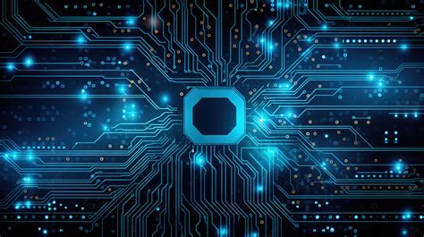 Futuristic Circuit Board Texture Abstract Background With High Tech Technology Computer Chip