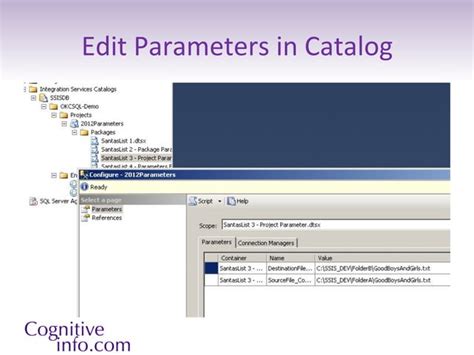 Ssis 2012 Parameters Vs Configurations Pdf Databases Computer