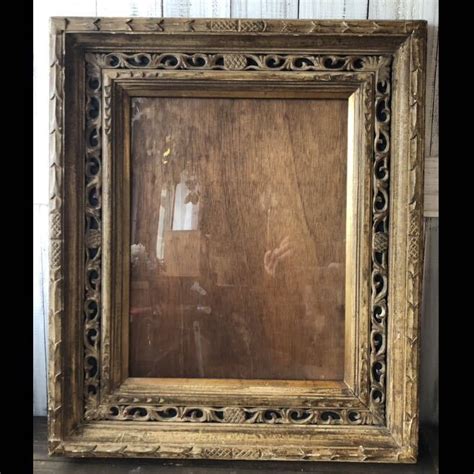 Yahoo オークション F6サイズ対応油彩額 ナチュラルブラウン 木彫り