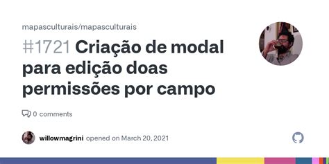 Criação De Modal Para Edição Doas Permissões Por Campo · Issue 1721