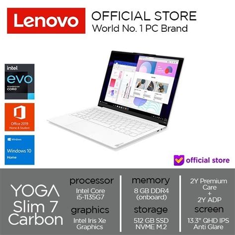 Jual Lenovo Yoga Slim 7i Carbon I5 1135G7 8GB 512SSD W10 OHS Shopee Indonesia