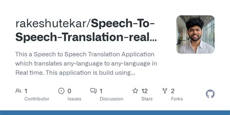Github Rakeshutekarspeech To Speech Translation Real Time This A Speech To Speech