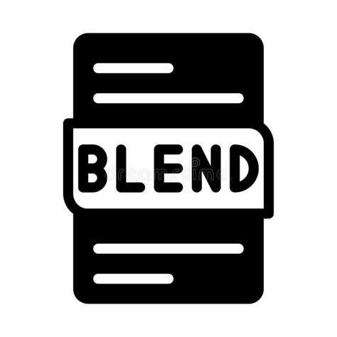 Blend Format File Type Icons Document Extension Symbol Icon With A Black Fill Outline Design