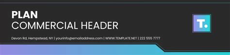 Free Plan Commercial Header Template To Edit Online