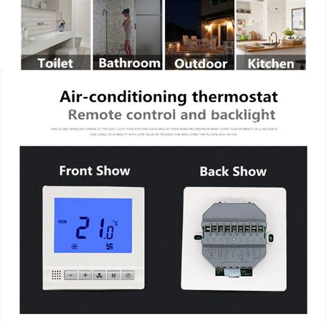hvac 2 파이프 시스템 버튼 온도 조절기 rs485 modbus 비 프로그래밍 가능 fcu 룸 온도 조절기 buy 비