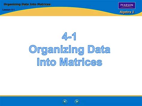 PPT Organizing Data Into Matrices PowerPoint Presentation Free Download ID 9480728