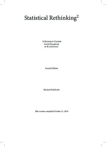 Statistical Rethinking A Bayesian Course With Examples In R And Stan