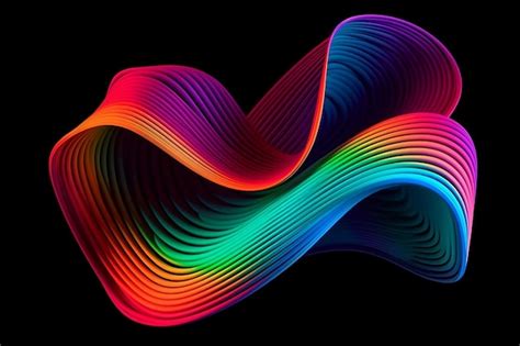 Premium Ai Image Abstract Colorful Wave Generative Ai