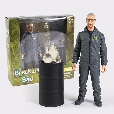 Action Figure Walter White Black Hazmat Suit Breaking Bad Mezco Escala