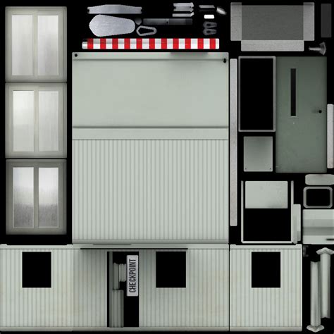 보안 부스 검사 점 3d 모델 15 3ds Blend Obj Free3d