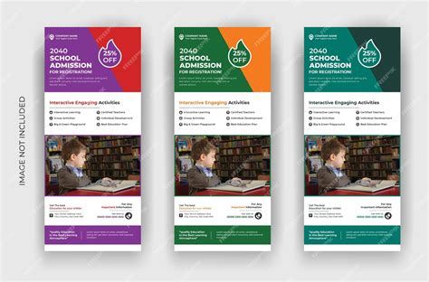 Premium Vector Admission School For Registration Roll Up Standee