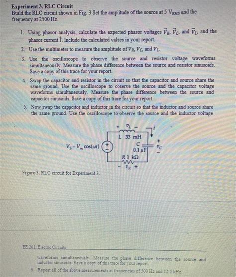 Solved Experiment RLC Circuit Build The RLC Circuit S
