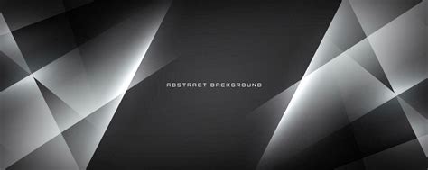 3d Black White Techno Abstract Background Overlap Layer On Dark Space With Cutout Effect