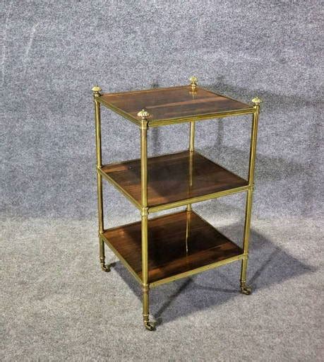 Regency Style Rosewood And Brass 3 Tier Small Etagere
