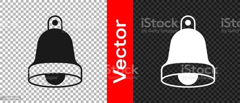 검은 교회 종 아이콘은 투명한 배경에 분리되어 있습니다 알람 기호 서비스 벨 핸드벨 기호 알림 기호 벡터 검은색에 대한 스톡