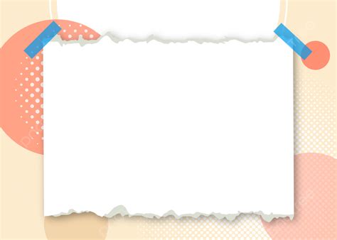 Memphis Torn Paper Notepad Background Ripped Paper Notebook Memphis Background Image And