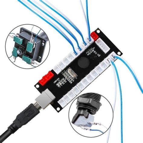 Easyget Arcade Game Controller Zero Delay Encoder Usb To Arcade Joystick And Happ Video Gaming