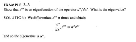 Solved EXAMPLE 3 3 Show That Eat Is An Eigenfunction Of The Chegg