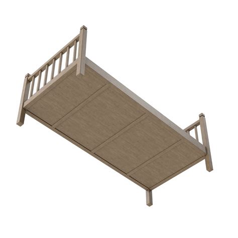 3d Wooden Bed Turbosquid 2065292