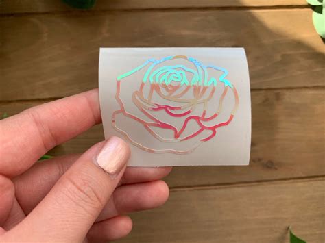 Rose Vinyl Decal Flower Decal Floral Vinyl Decals Etsy