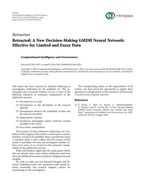 pdf retracted a new decision making gmdh neural network effective