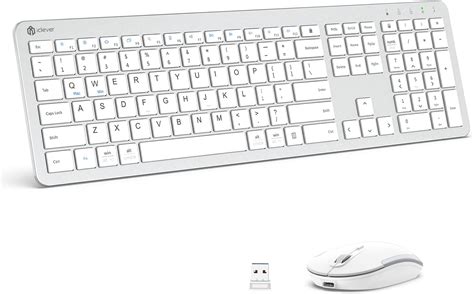 Buy Iclever Wireless Keyboard Mouse Gk08 Rechargeable 2 4g Keyboard Ergonomic Quiet
