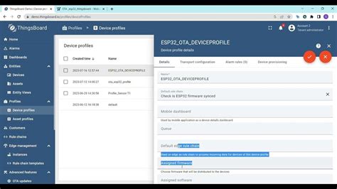 Ota Firmware Upgrade With Thingsboard And Esp32 Youtube