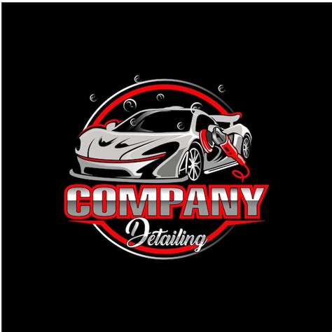 자동차 세부 사항 로고 프리미엄 벡터