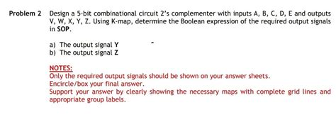 answered problem 2 design a 5 bit combinational… bartleby