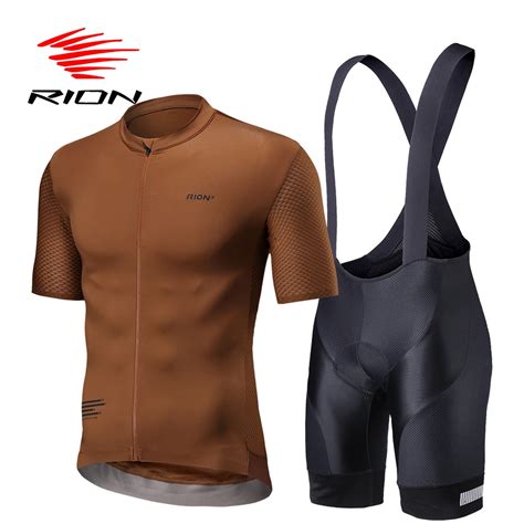 Rion 사이클링 저지 세트 빕 숏 모토크로스 남성용 셔츠 자전거 의류 남성용 스타킹 여름용 사이클링 저지 3d 패드 반바지 Aliexpress