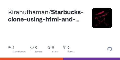 Github Kiranuthamanstarbucks Clone Using Html And Css
