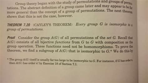 Group Theory Began With The Study Of Permutations And
