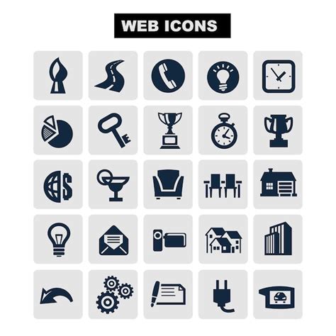 premium vector web and internet vector icon set