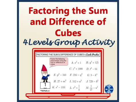 Factoring The Sum And Difference Of Cubes 4 Levels Practicegroup