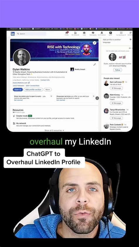Using Chatgpt To Overhaul My Linkedin Profile Ai Gpt4 Artofit