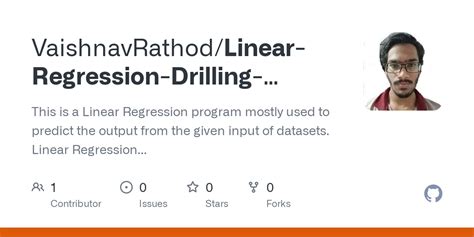 GitHub VaishnavRathod Linear Regression Drilling Dataset This Is A Linear Regression Program