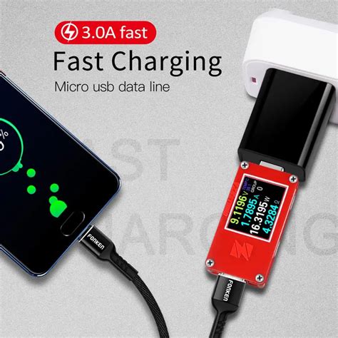 Fonken Micro Usb кабель Быстрая зарядка телефон кабели для Xiaomi Usb зарядное устройство