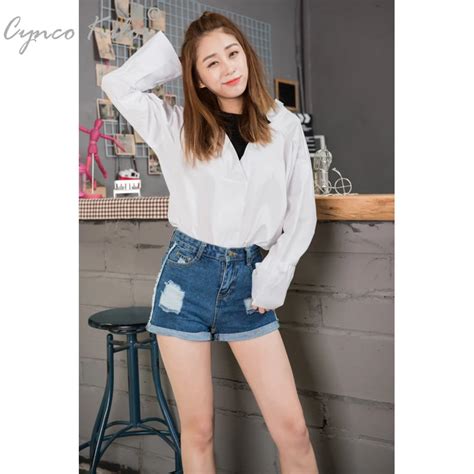 2017 Ripped Jeans For Women Shorts High Waist Denim Short Jean Booty