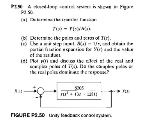SOLVED P2 50 A Closed Loop Control System Is Shown In Figure P2 50 A