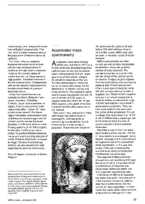 Pdf Accelerator Mass Spectrometry