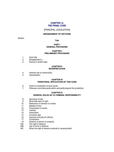 Tanzania Penal Code Pdf Burglary Theft