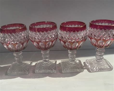 Waterford By Westmoreland Ruby Flash Liquor Cocktail Etsy