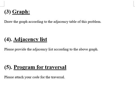 Solved The Table Below Shows The Distance Between Each Pair